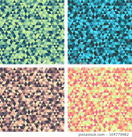 Abstract geometric triangle pattern set - Stock Illustration [104779962 ...
