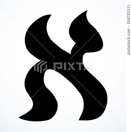 Vector drawing. Hebrew letter icon - Stock Illustration [104785511] - PIXTA