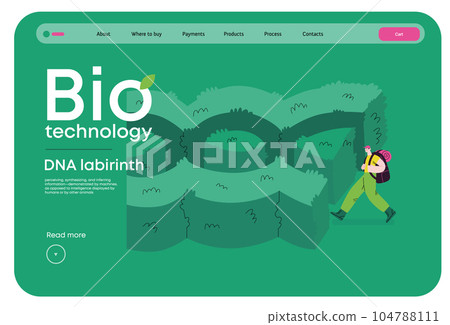 Bio Technology, DNA Labyrinth -modern flat...-插圖素材 [104788111] - PIXTA圖庫