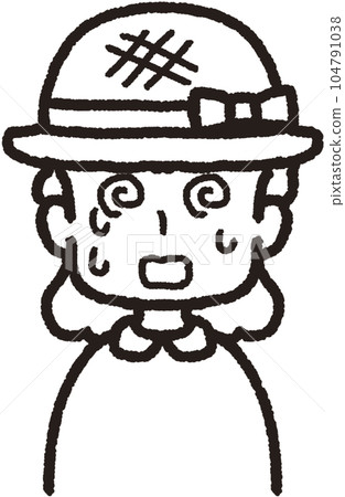 Upper body line drawing illustration of a woman... - Stock Illustration ...