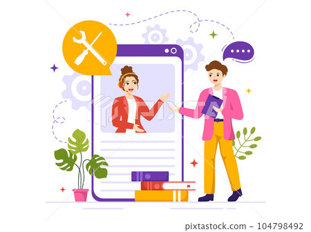 Technical Support System Vector Illustration...-插圖素材 [104798492] - PIXTA圖庫