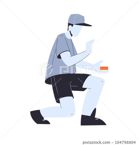 Suspicious Man Stranger Offering Candy to... - Stock Illustration ...