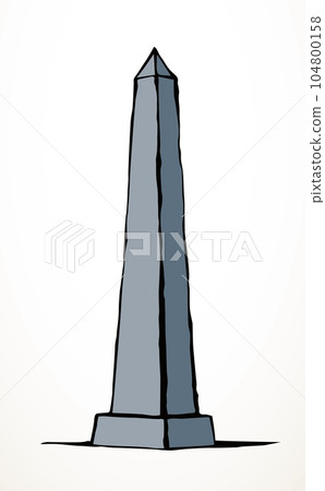 Vector drawing. Egyptian pillar obelisk - Stock Illustration [104800158 ...