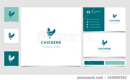 Chicken logo design with editable slogan....-插圖素材 [104800582] - PIXTA圖庫