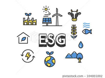 ESG / SDGs image icon set material - Stock Illustration [104801002] - PIXTA