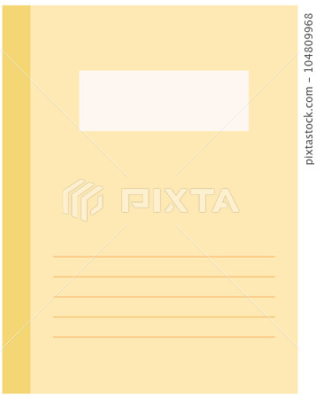 Illustration of a notebook cover with a title... - Stock Illustration ...