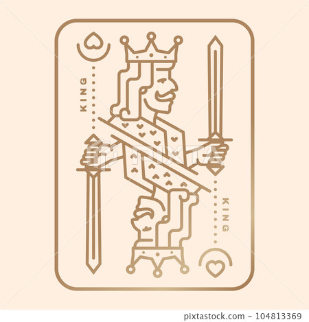 King Playing Card Design King Of Spades Playing Card With Vintage