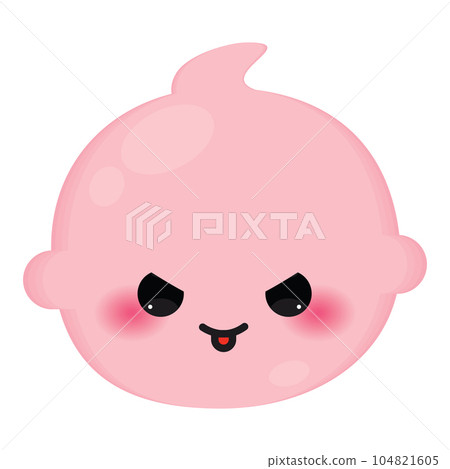 Isolated cute angry baby emoji icon Vector - Stock Illustration ...