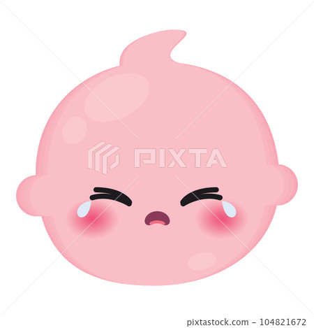Isolated colored cute crying baby emoji icon... - Stock Illustration ...