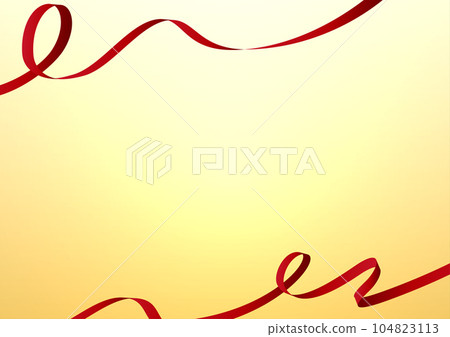 red ribbon design frame - Stock Illustration [104823113] - PIXTA