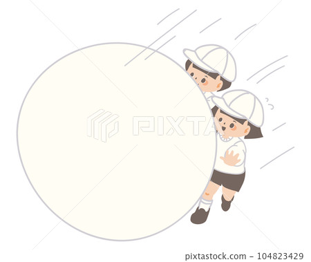 Illustration of rolling big ball - Stock Illustration [104823429] - PIXTA