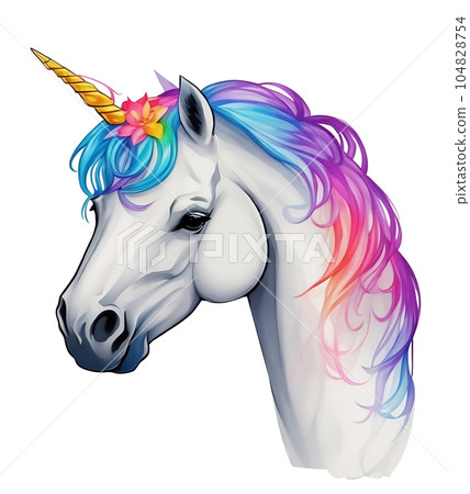 Printable Unicorn Horse Head Unique Unicorn Head Artwork For Modern