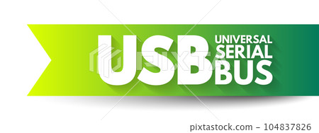 USB Universal Serial Bus - common interface... - Stock Illustration ...
