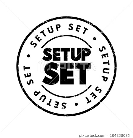 Setup Set text stamp, concept background - Stock Illustration [104838085] - PIXTA