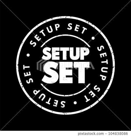 Setup Set text stamp, concept background - Stock Illustration ...