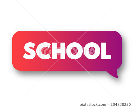 School text message bubble, education concept... - Stock Illustration ...
