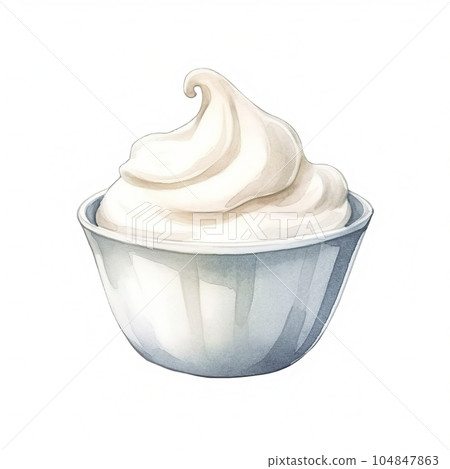 Fresh Organic Sour Cream Dairy product... - Stock Illustration ...