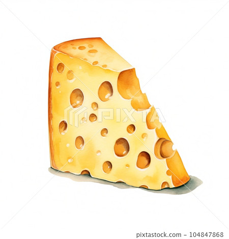 Delicious Emmental Cheese Background, Square... - Stock Illustration ...