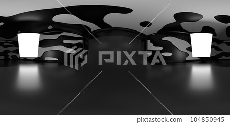 VR 360 studio panorama with reflections.... - Stock Illustration ...