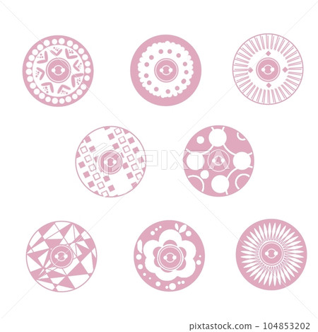Assorted buttons pink - Stock Illustration [104853202] - PIXTA