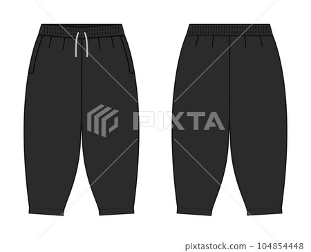 Sarouel pants (harem pants) vector template... - Stock Illustration ...