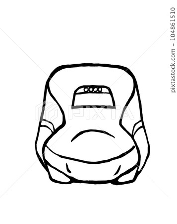 Tohoku Shinkansen Hayabusa's face line drawing... - Stock Illustration ...