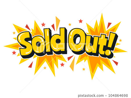 Sold Out Vector Illustration with Shopping... - Stock Illustration ...