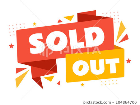 Sold Out Vector Illustration with Shopping...-插圖素材 [104864700] - PIXTA圖庫