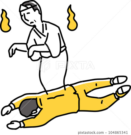 A businessman whose soul is falling out - Stock Illustration [104865341 ...