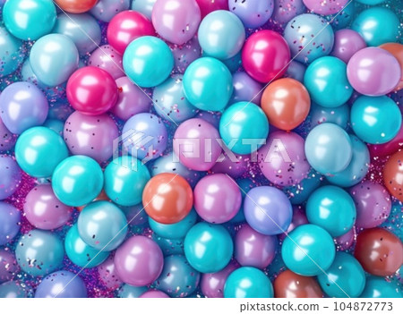 Multi colored balloon background. Illustration... - Stock Illustration ...