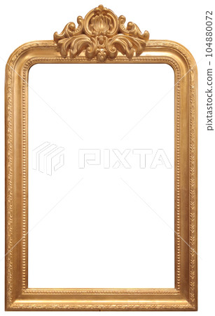 Ornate golden frame with copy space - Stock Illustration [104880072 ...