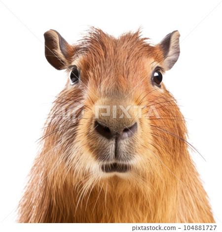 Capybara face isolated. Illustration AI Generative - Stock Illustration ...