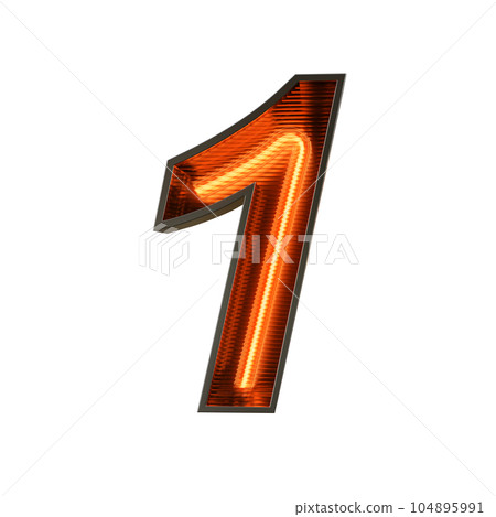 Neon Light Alphabet on transparent background,... - Stock Illustration ...