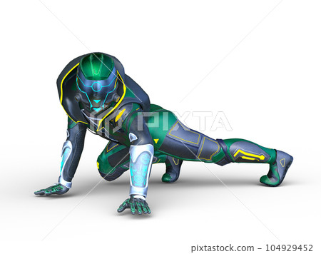 Cyber man - Stock Illustration [104929452] - PIXTA