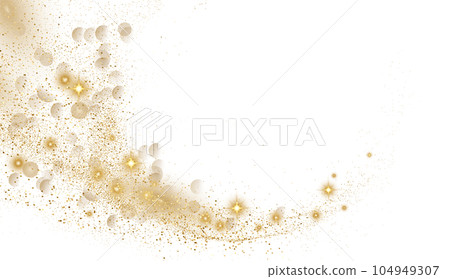 Gold Glitter shiny swirl. Magic Lights and... - Stock Illustration ...