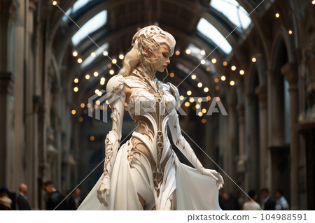 Beautiful model, white marble body and marble... - Stock Illustration ...