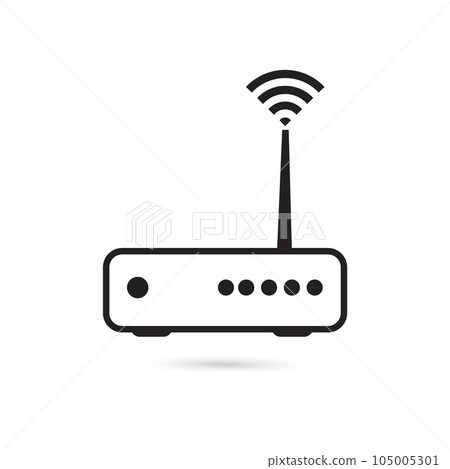 Router icon. Router related signal line icon. - Stock Illustration ...