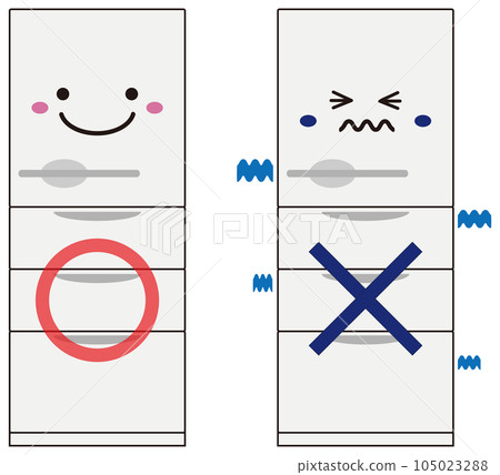 refrigerator face - Stock Illustration [105023288] - PIXTA