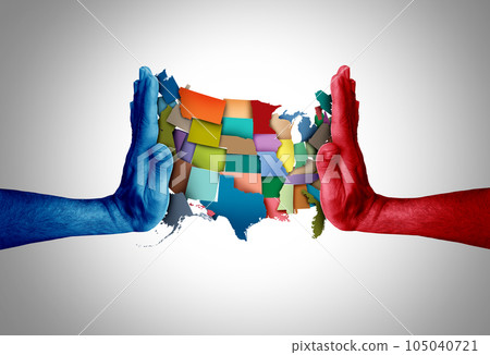 American Liberal Conservative Ideology - Stock Illustration [105040721 ...