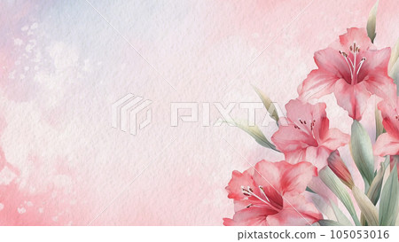 Abstract Floral Pink Gladiolus Flower... - Stock Illustration ...