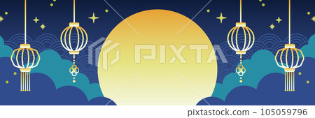 full moon banner design 1:3 - Stock Illustration [105059796] - PIXTA