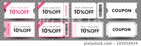 Vector coupon pack set - Stock Illustration [105059934] - PIXTA