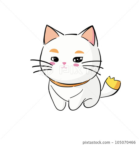 Cat,Cute cat,Illustrator,Victor,2D,Hand... - Stock Illustration ...