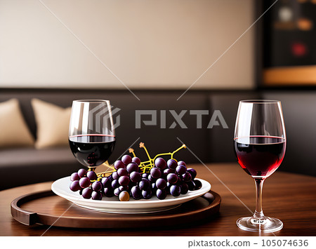 Realistic grapes wine neutral tones warm light - Stock Illustration ...