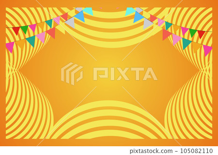 Lively frame and triangular flag - Stock Illustration [105082110] - PIXTA