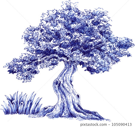 Blue tropical jungle element plant png - Stock Illustration [105090413 ...