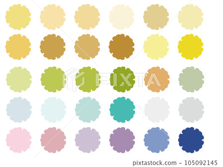 Various set of Japanese-style material snow rings - Stock Illustration ...