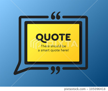 Quote frame blank, text quote boxes, message - Stock Illustration ...