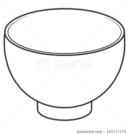 Bowl (line drawing) - Stock Illustration [105117179] - PIXTA