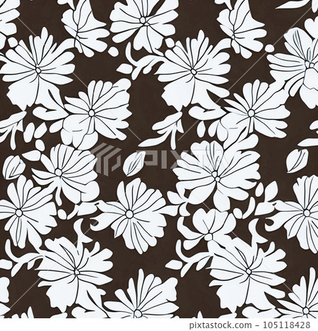 Retro floral background material - Stock Illustration [105118428] - PIXTA